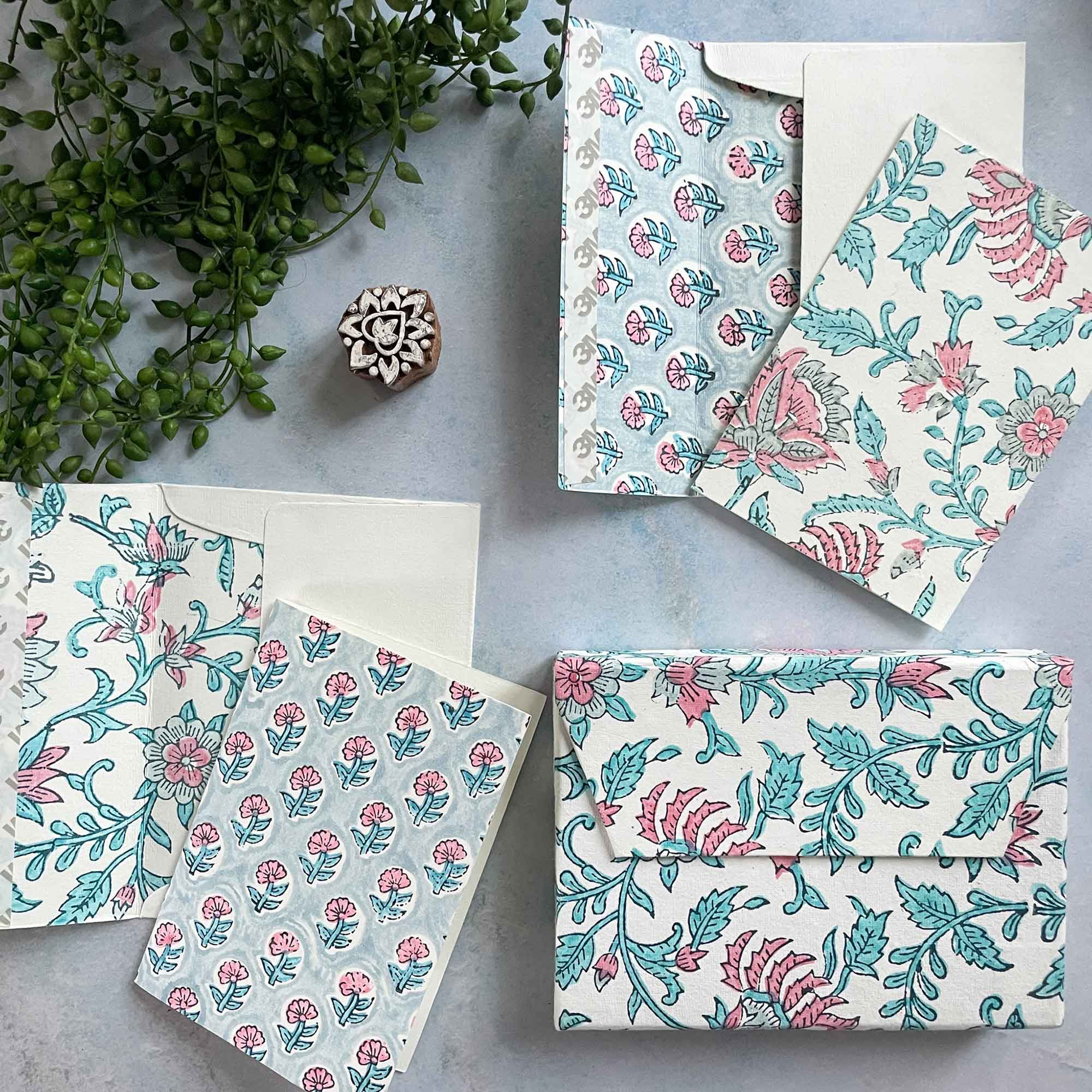 Block Printed Note Card Sets