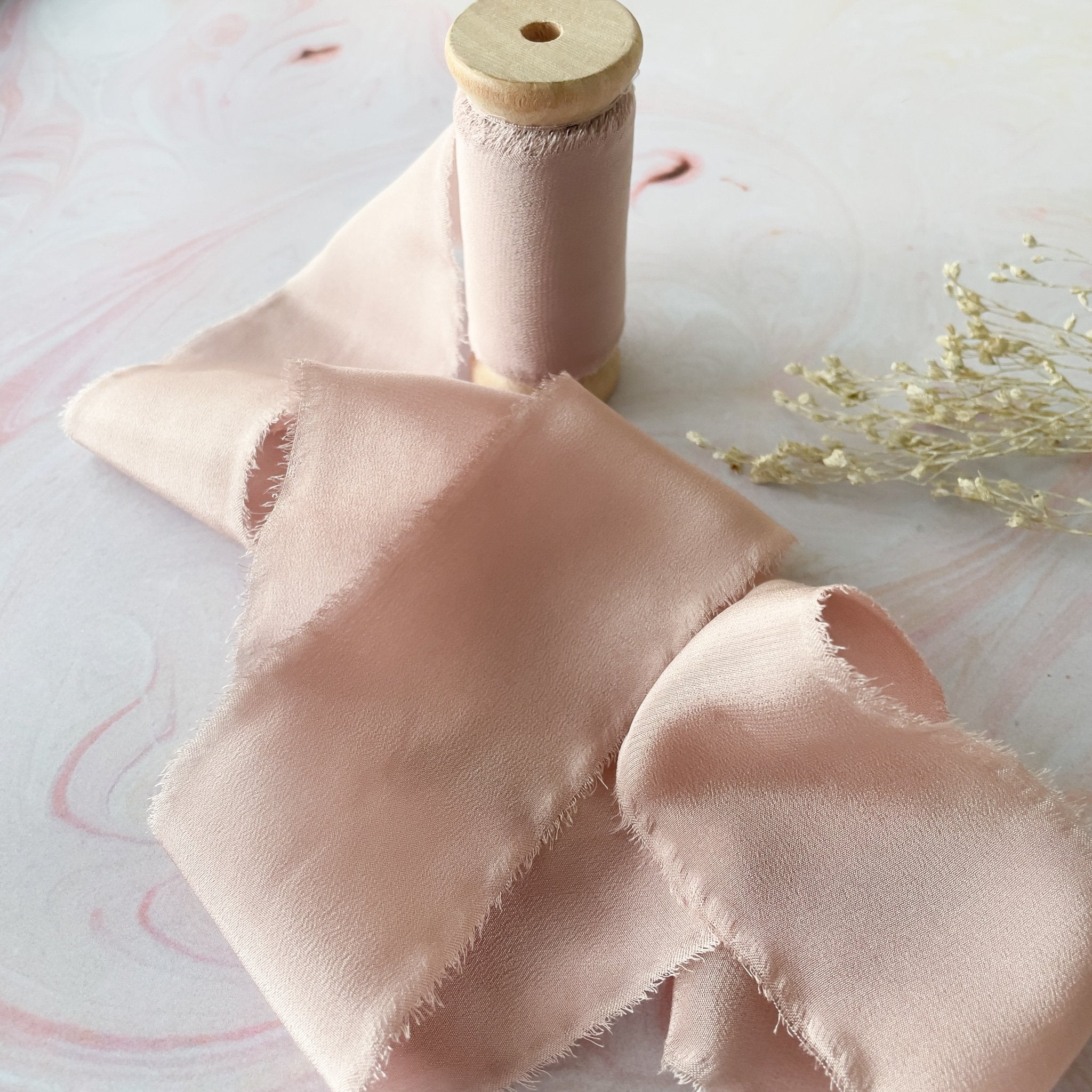 Silk Ribbon in Nude Blush thenaturalpapercompany