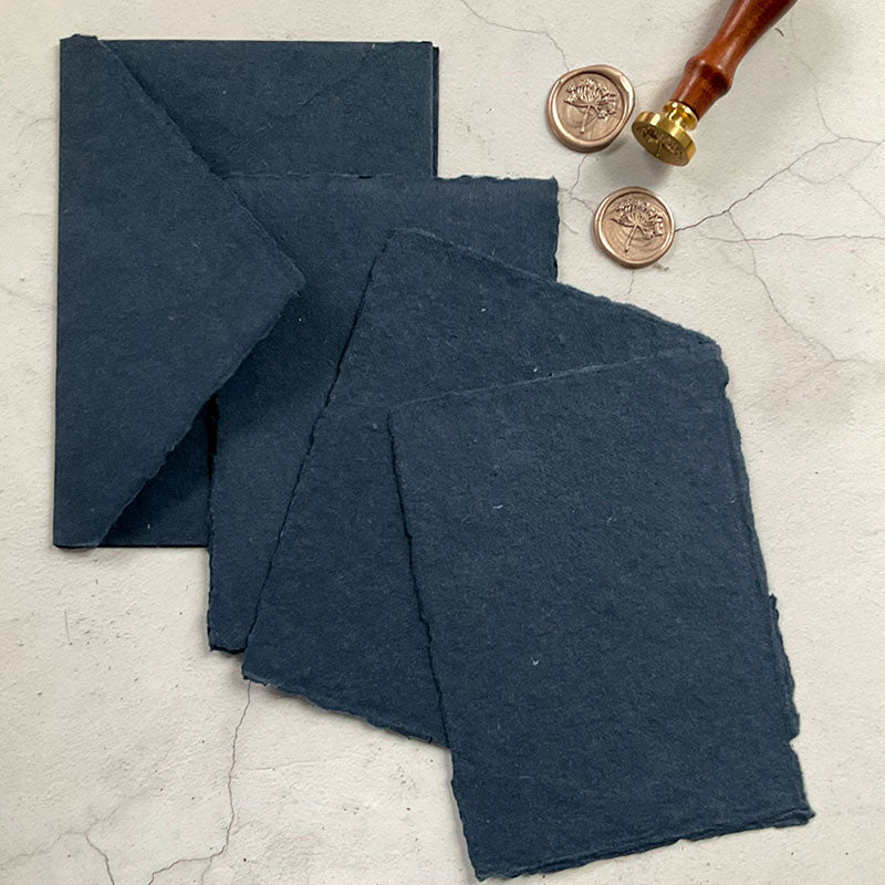 Navy Handmade Paper – thenaturalpapercompany