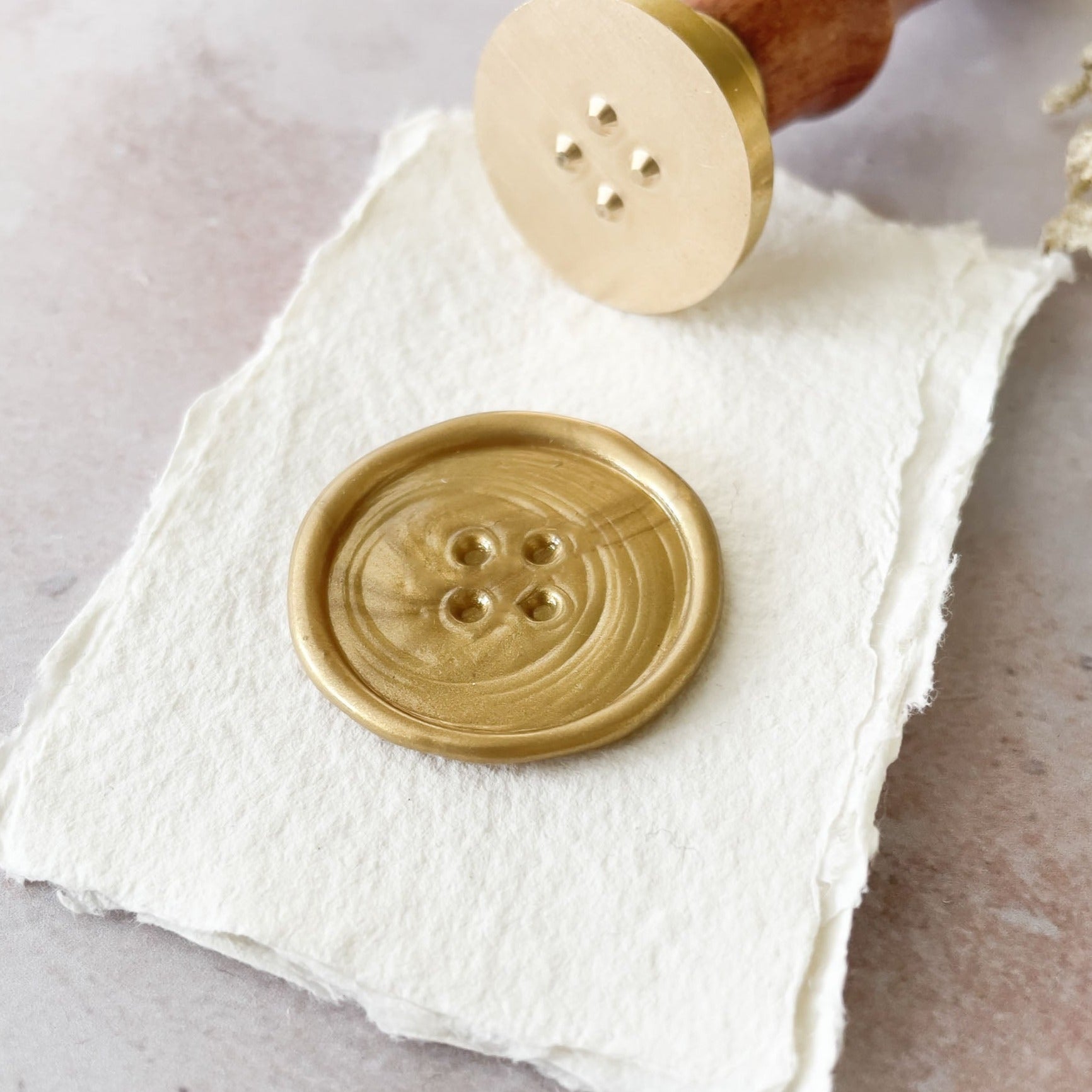 Cute as a Button Wax Stamp – thenaturalpapercompany