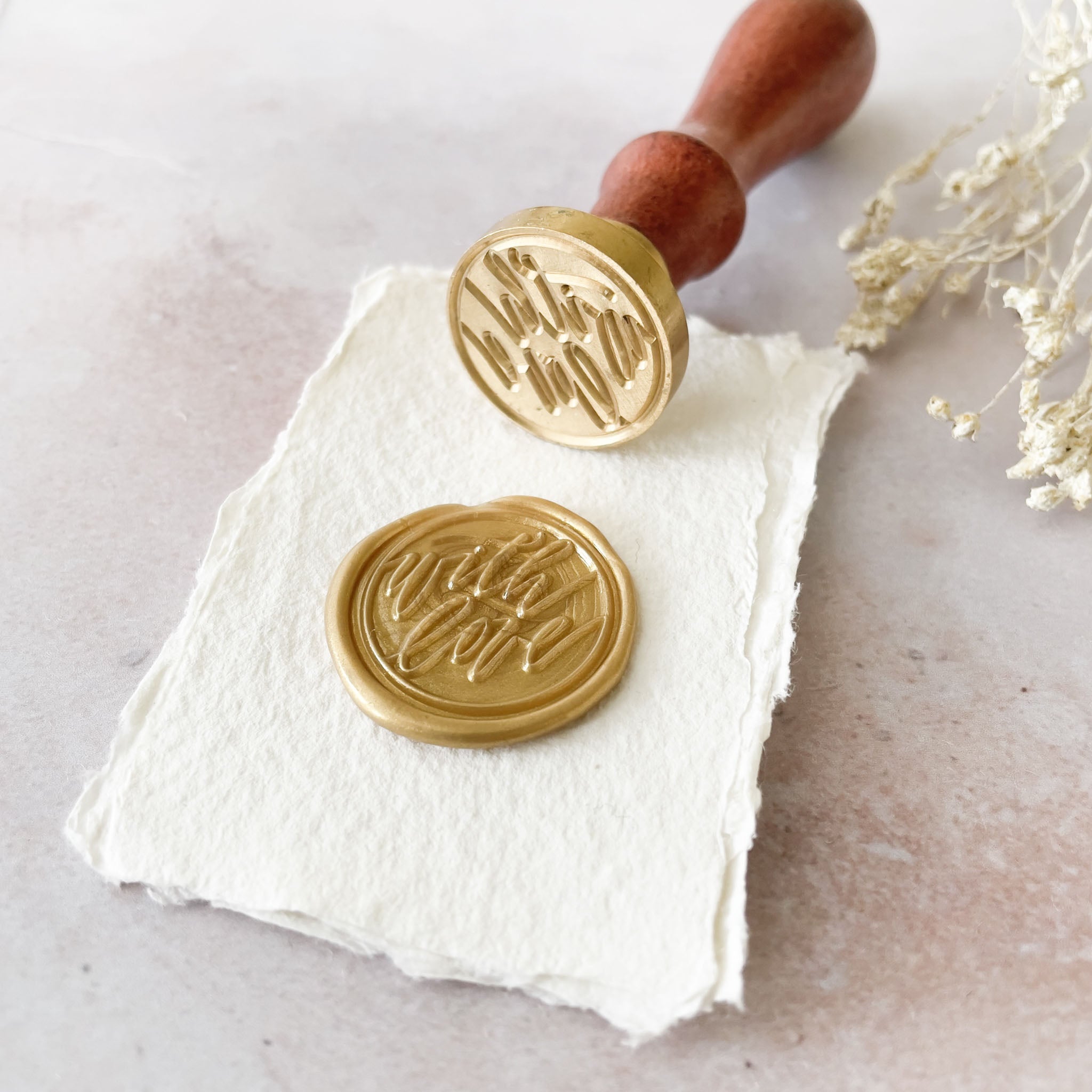 With Love Wax Stamp – thenaturalpapercompany